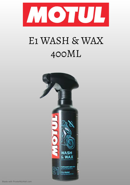 MOTUL E1 WASH & WAX 400ML | Just Bike Tyre